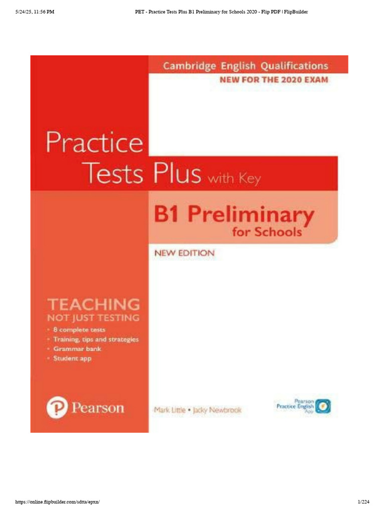 PET - Practice Tests Plus B1 Preliminary For Schools 2020 | PDF