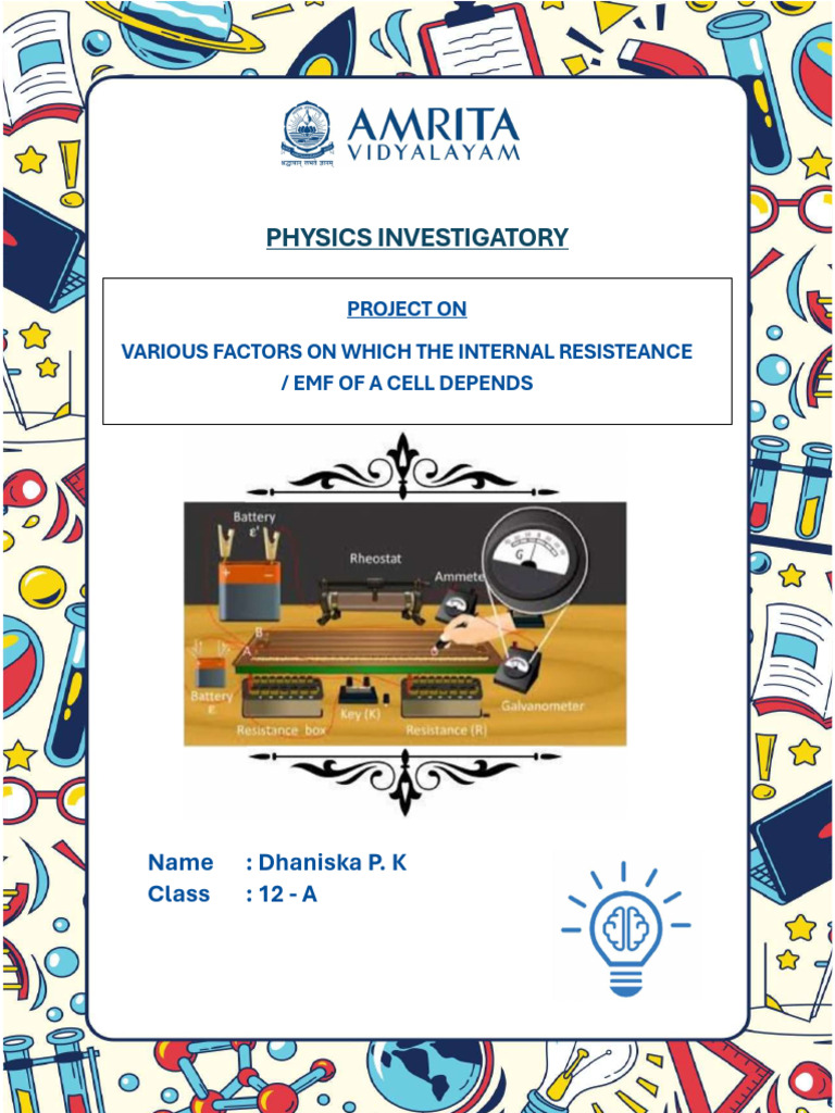 Physics Project-Front Page | PDF