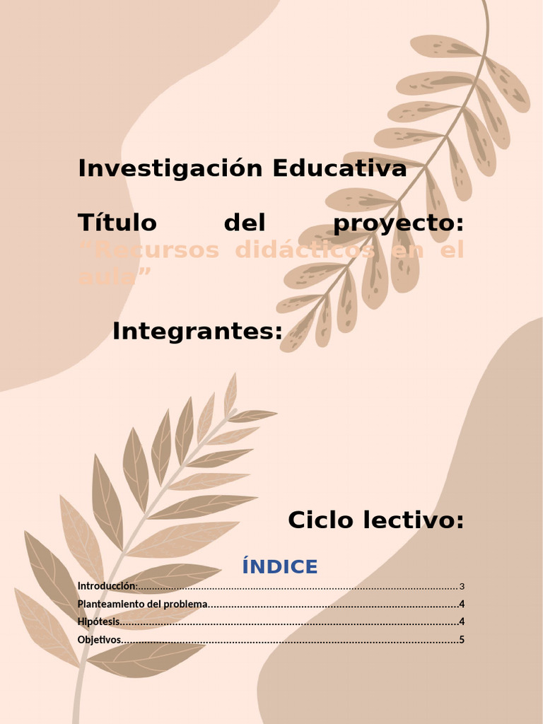 Investigacion Proyect | PDF