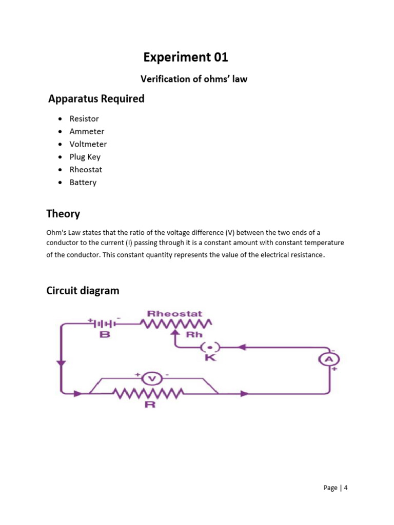 Phy Experiment 01 | PDF
