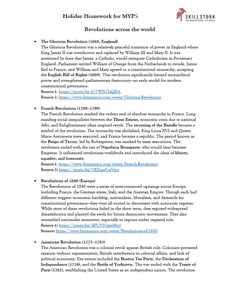 MYP 5 Holiday Homework | PDF | World War II | Axis Powers