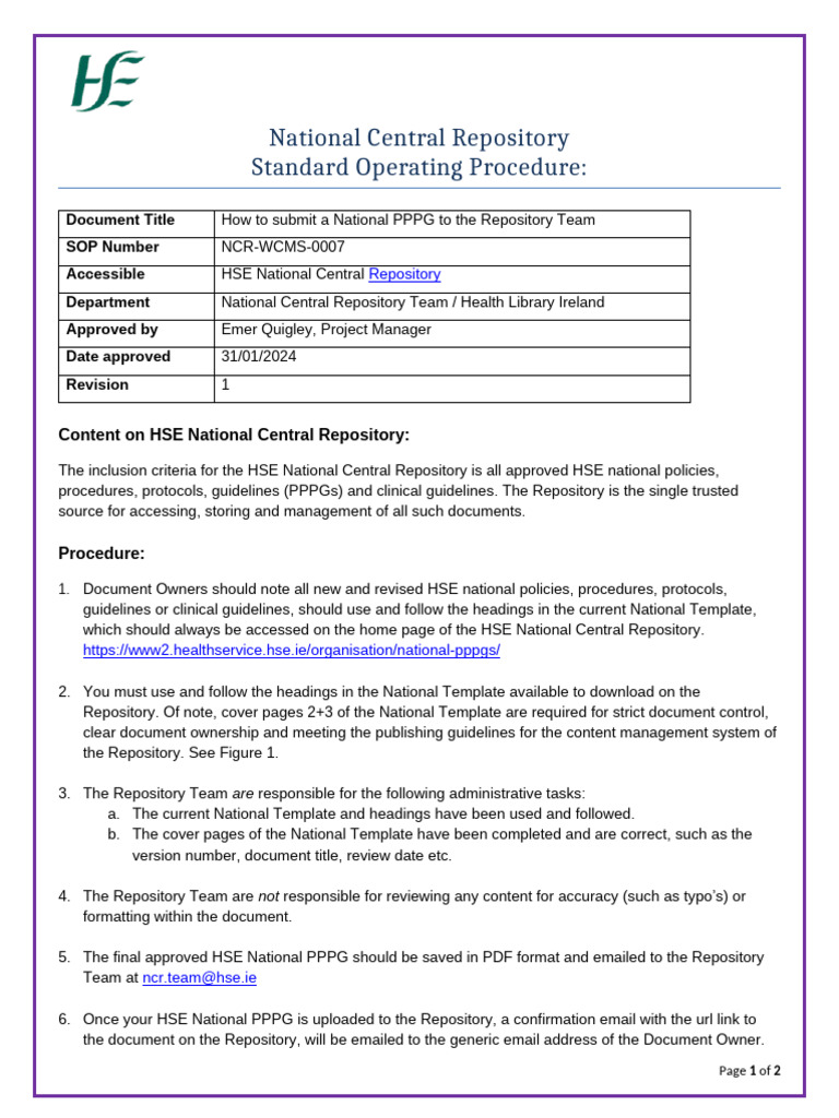 0007 SOP How To Submit A National PPPG To The Repository JfDL0sY | PDF ...