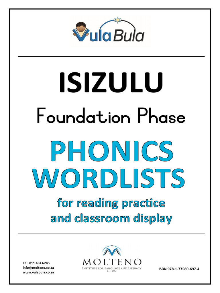 ISIZULU Phonics Flashcard Words | PDF | Reading (Process) | Writing
