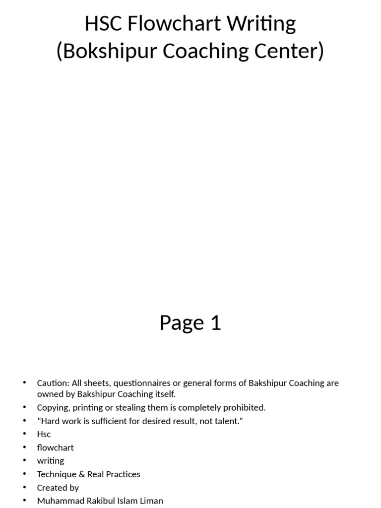 HSC Flowchart TextBased Presentation | PDF | Tea | Nelson Mandela