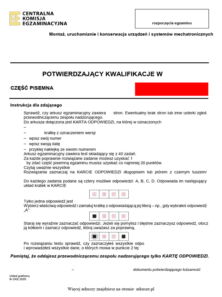 Ee02 2021 Styczen Egzamin Zawodowy Pisemny | PDF