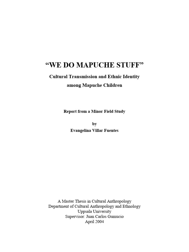 Villar - Mapuche Children - 2004 | PDF | Socialization | Anthropology
