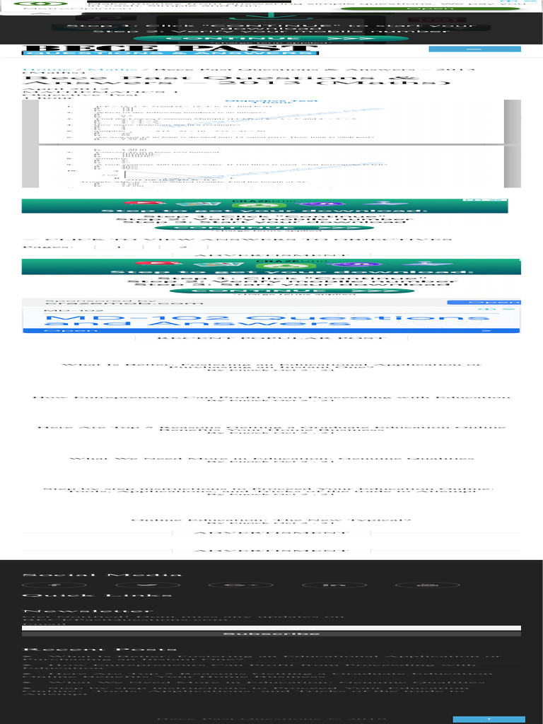 Bece Past Questions & Answers - 2013 (Maths) - Bece Past Questions and ...