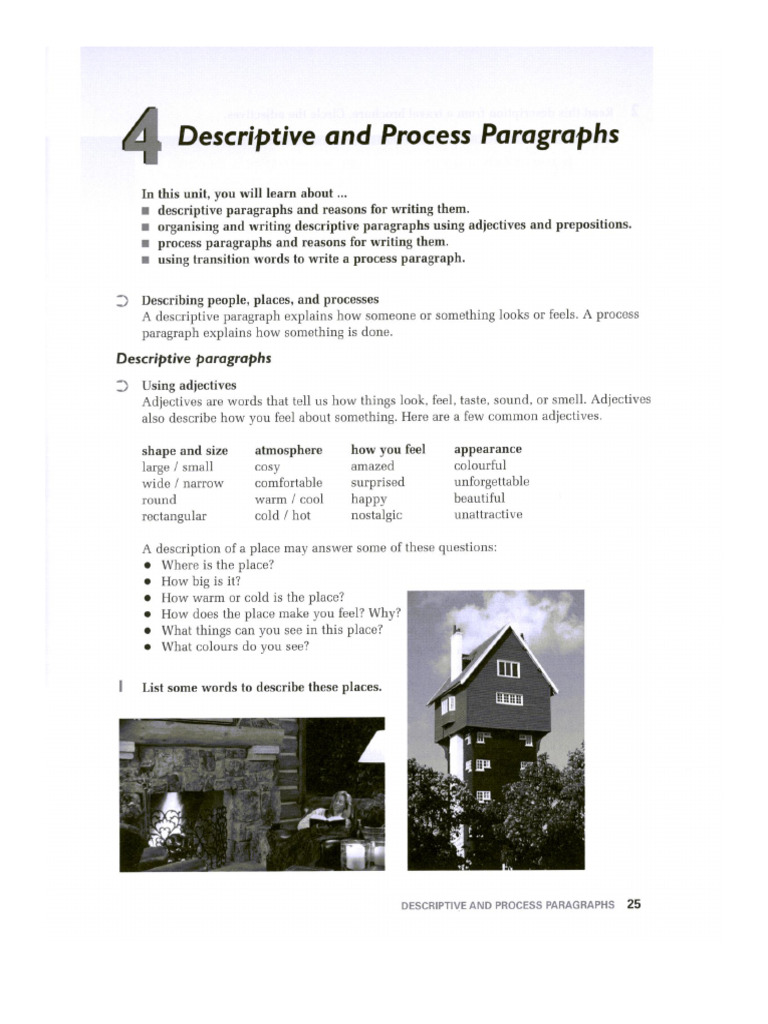 Descriptive Paragraphs (Academic Writing, From Paragraph To Essay 2015 ...