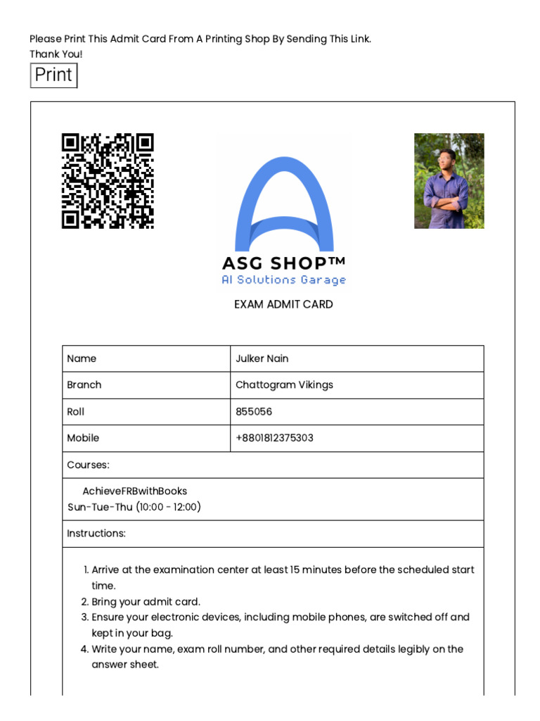 Achieve Card of Julker Nain | PDF