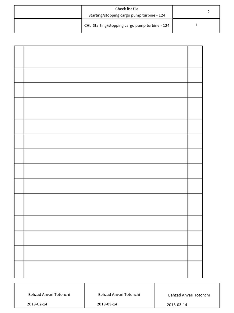 Chl124-Starting - Stopping Cargo Pump Turbine | PDF | Pump | Transparent Materials