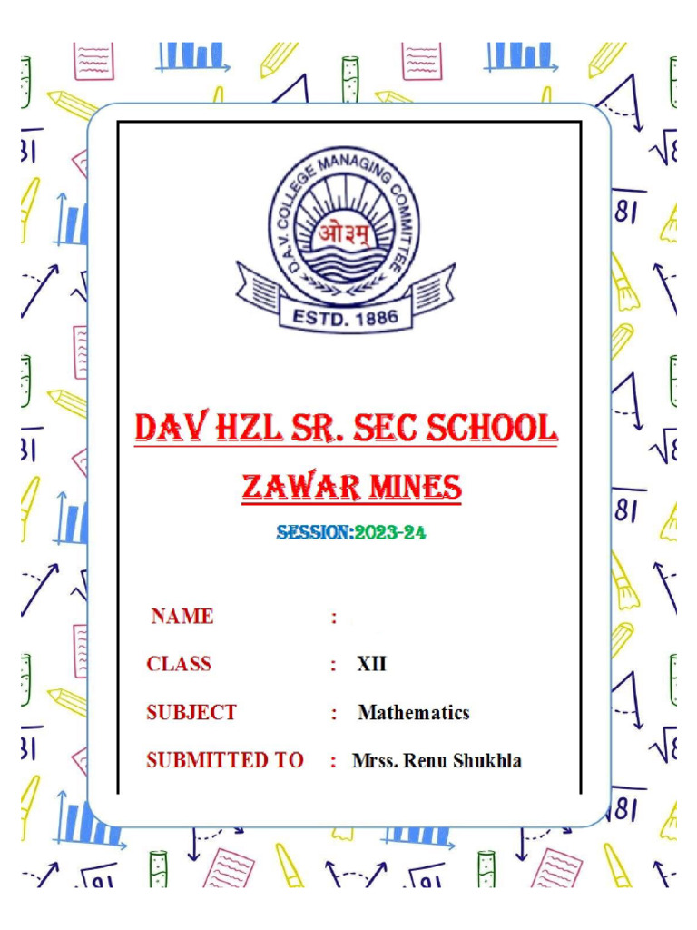 Maths - Front Page | PDF