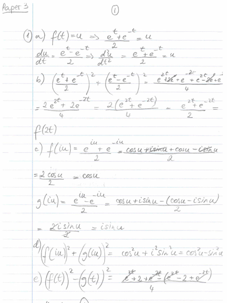 Paper 3 HL - Worked Solutions | PDF