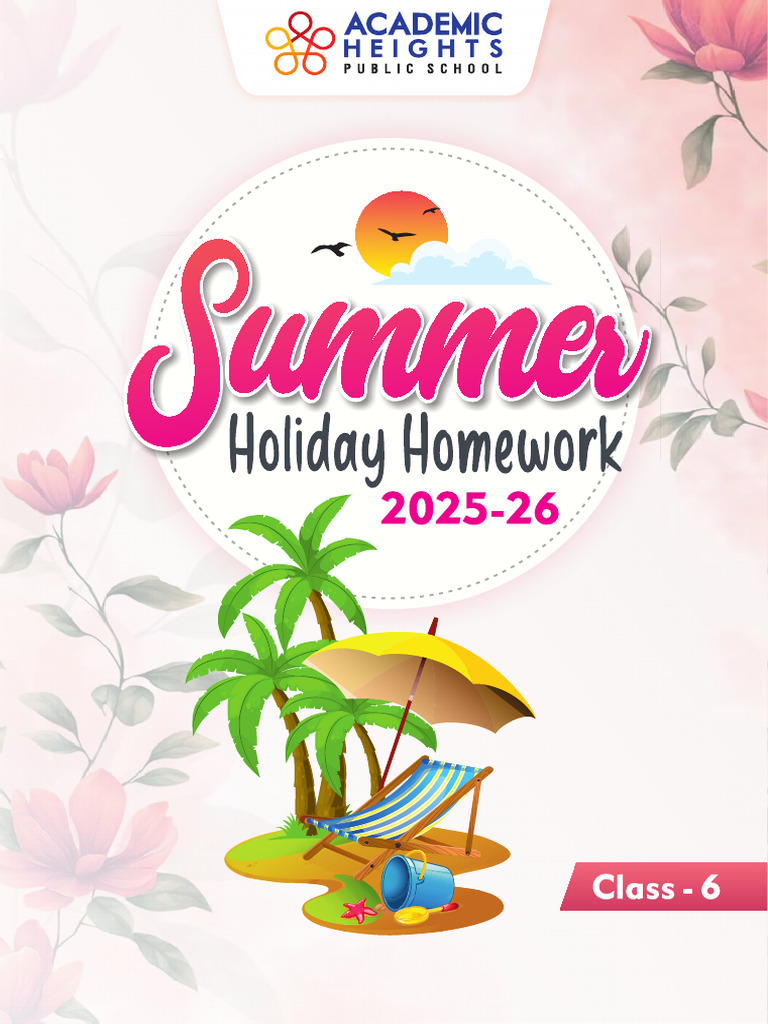 Holiday Homework Class 6 2025-26 | PDF