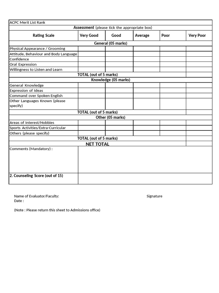 Assessments2 3 Counselling Sheet Writing 02 | PDF