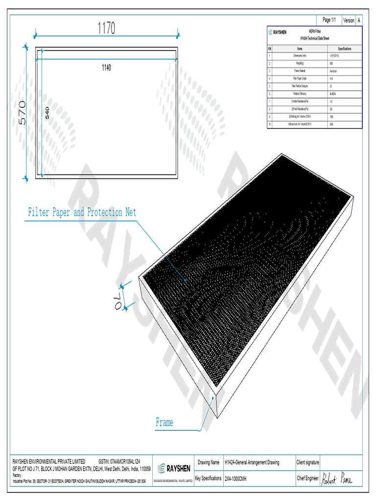H1424-General Arrangement Drawing | PDF