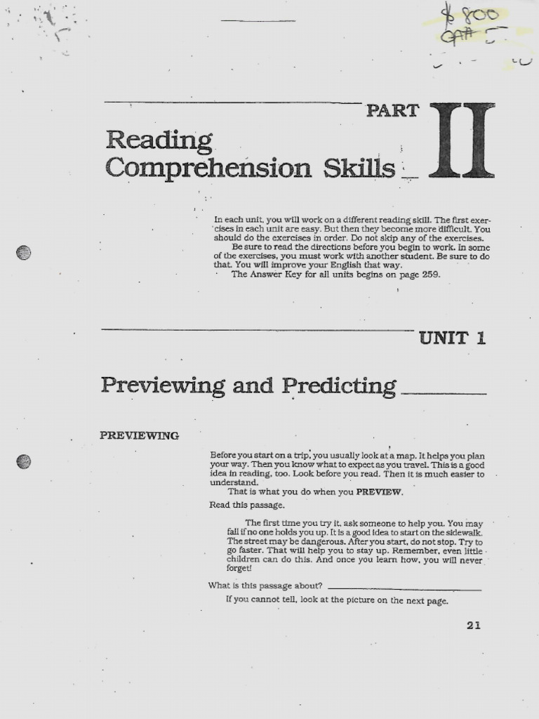 Reading Comprehension Skills - II - Scan | PDF