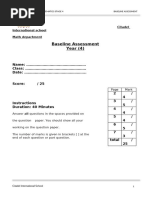 Year 6 Maths Baseline Assessment | PDF | Elementary Geometry ...