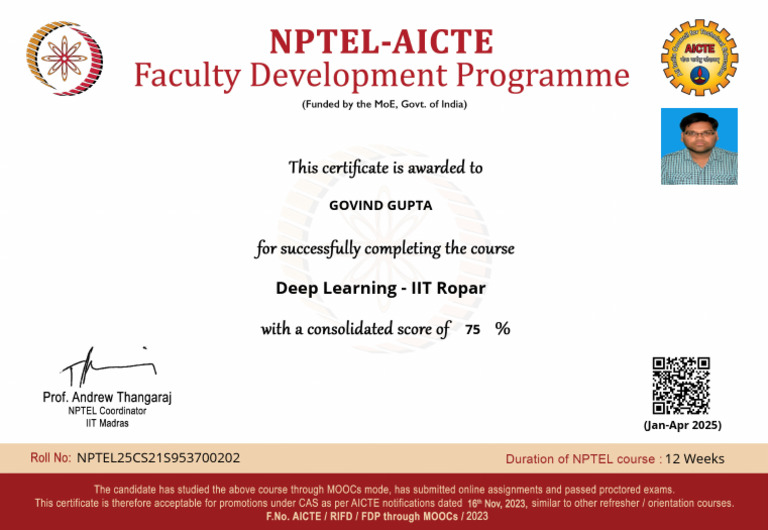 Deep Learning - IIT Ropar | PDF