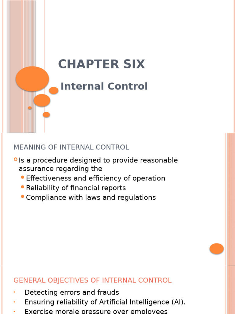 Chapter - 6 - Internal Control | PDF