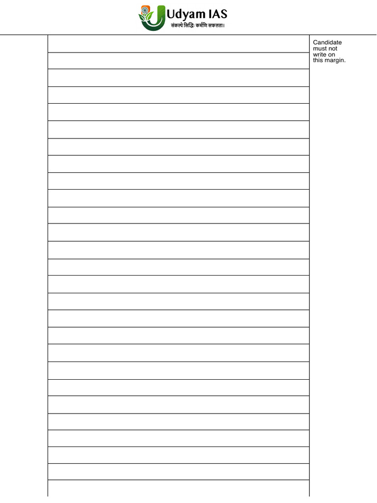Answer Writing Practice Sheets - 100 Pages | PDF