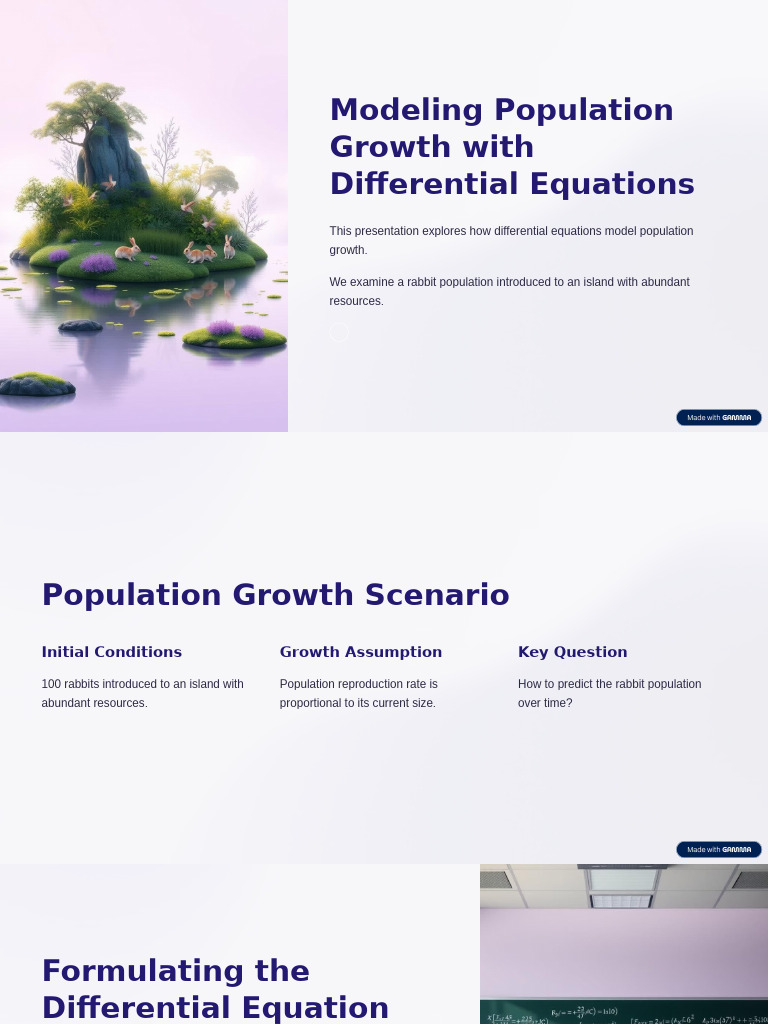 Modeling Population Growth With Differential Equations | PDF