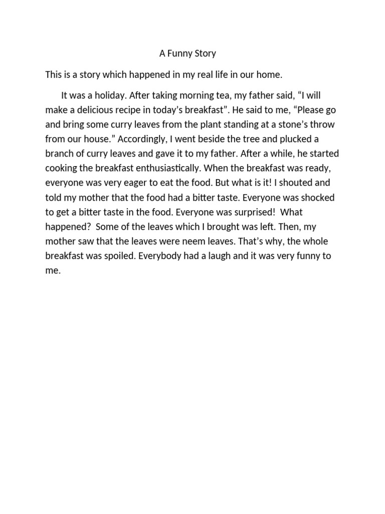 A Funny Story | PDF