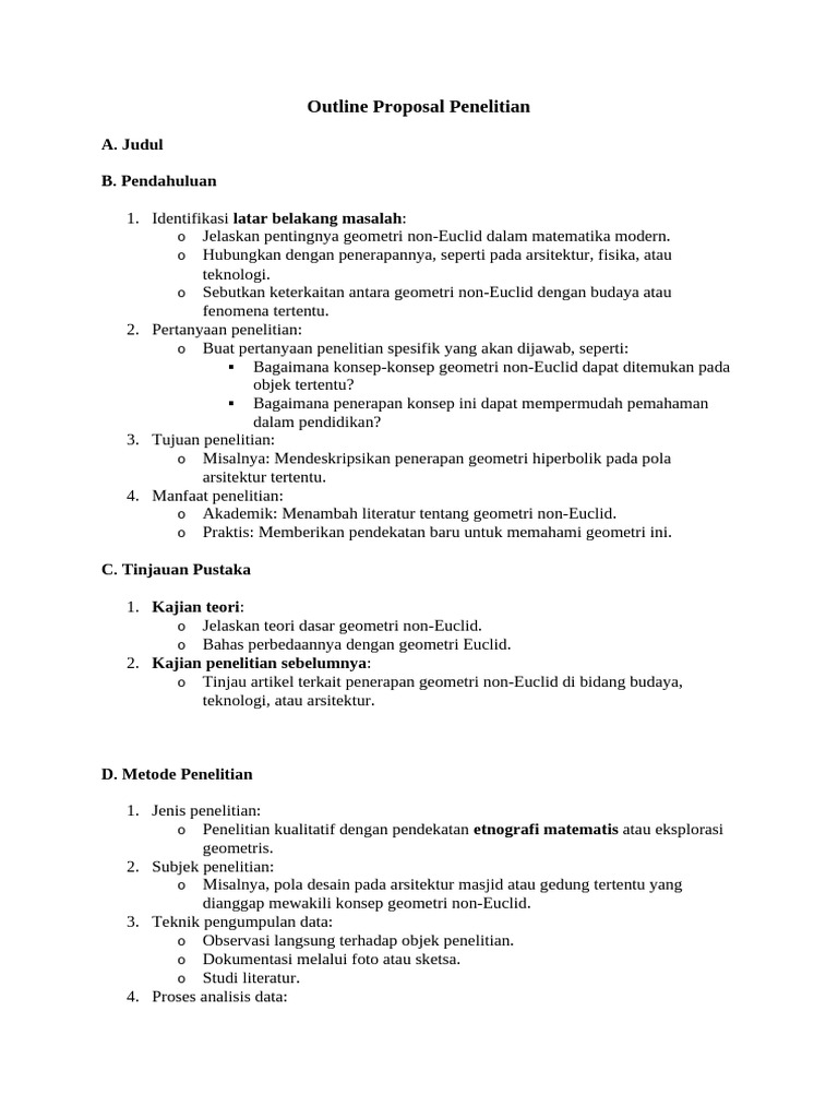 Outline Proposal Penelitian | PDF