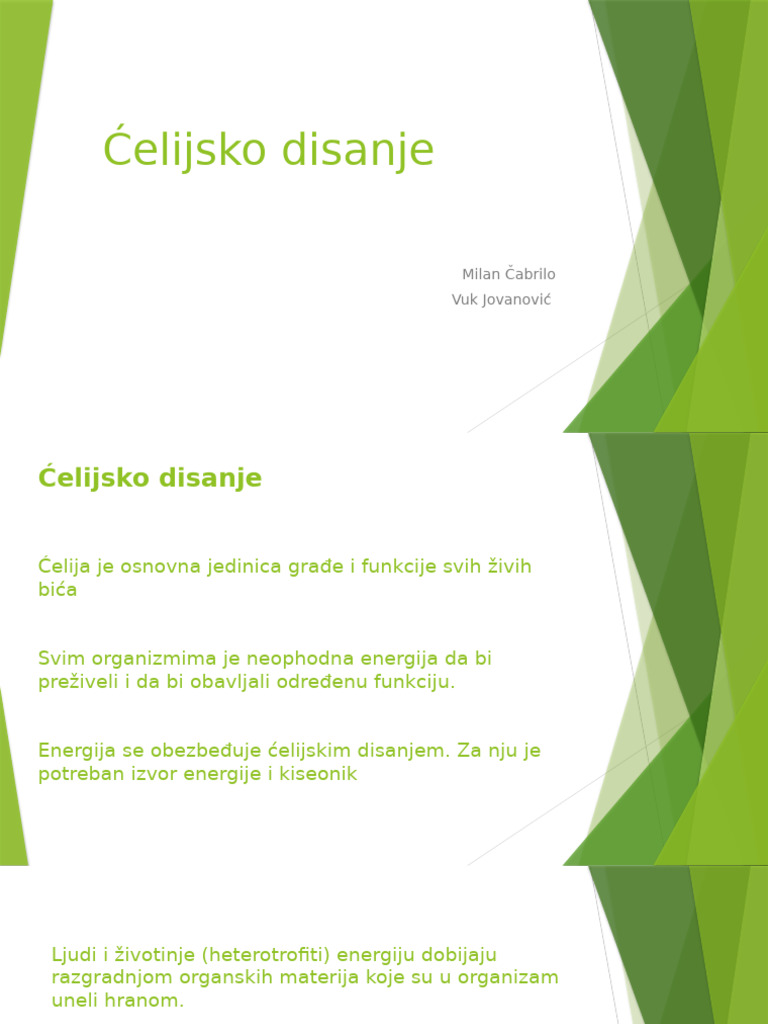 Ćelijsko Disanje | PDF