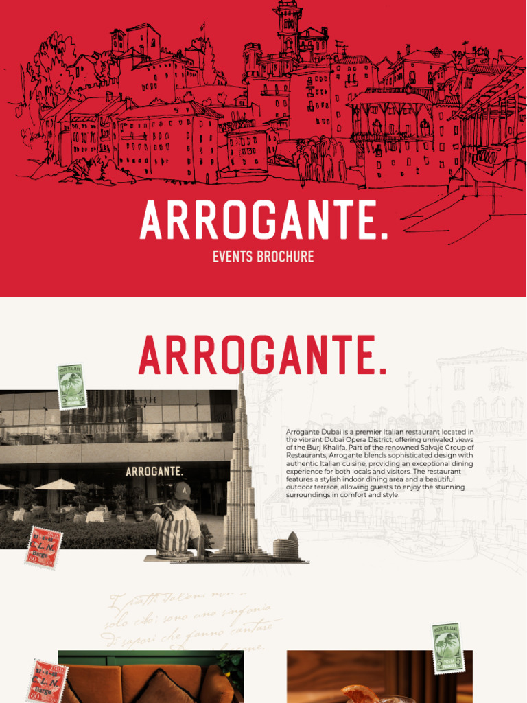 Arrogante Events Brochure | PDF | Mozzarella | Drink