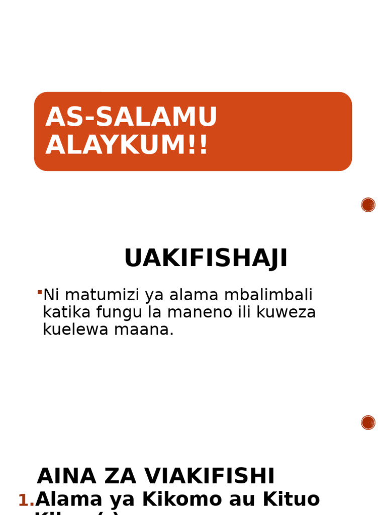 Alama Za Uakifishaji | PDF