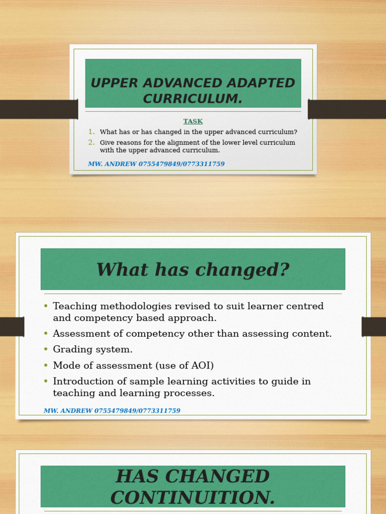 Upper Advanced Adapted Curriculum-Workshop | PDF | Learning | Curriculum