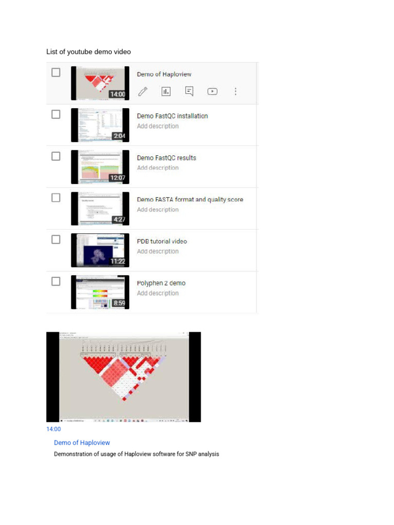 List of Youtube Demo Video | PDF