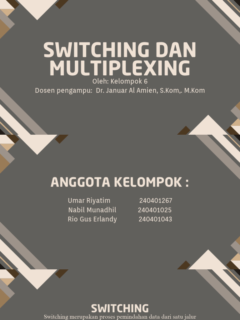 Switching Dan Multiplexing | PDF
