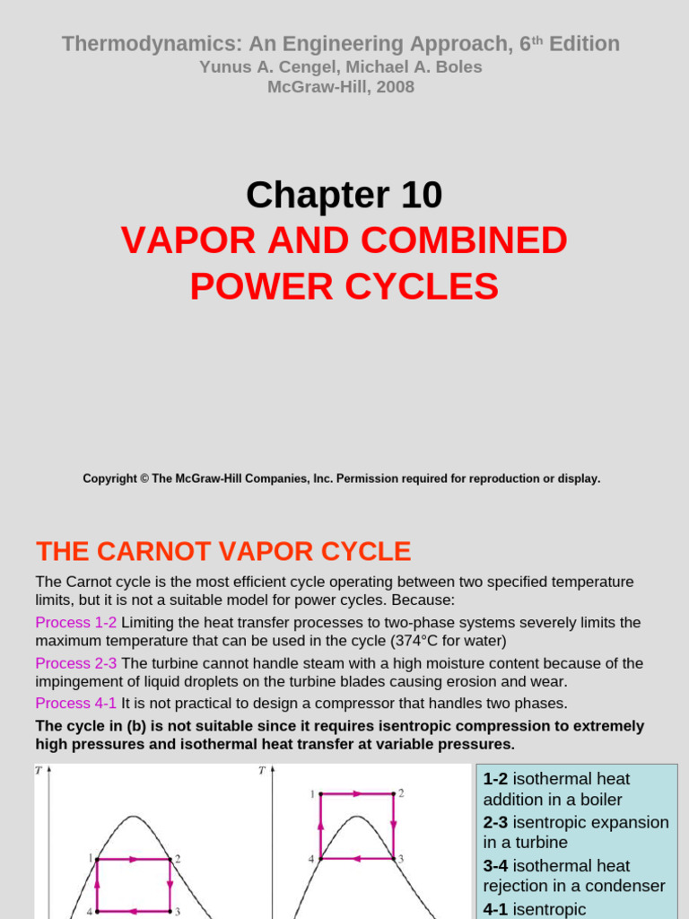 Cengel Vapor Cycles 6ed | PDF | Steam | Sustainable Technologies
