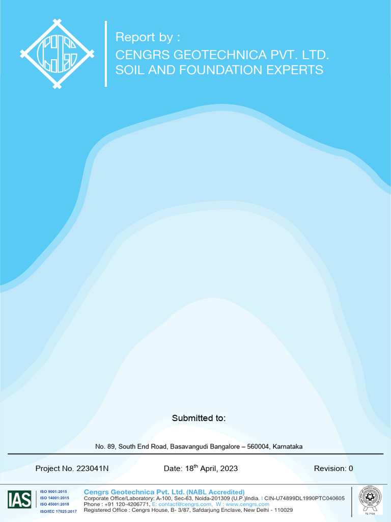 Soil testing report DFR | PDF | Deep Foundation | Earth Sciences