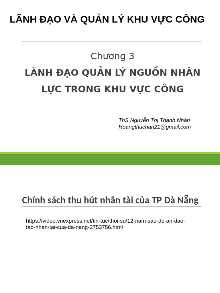 Chương 3. LDQL về nguồn nhân lực KVC | PDF