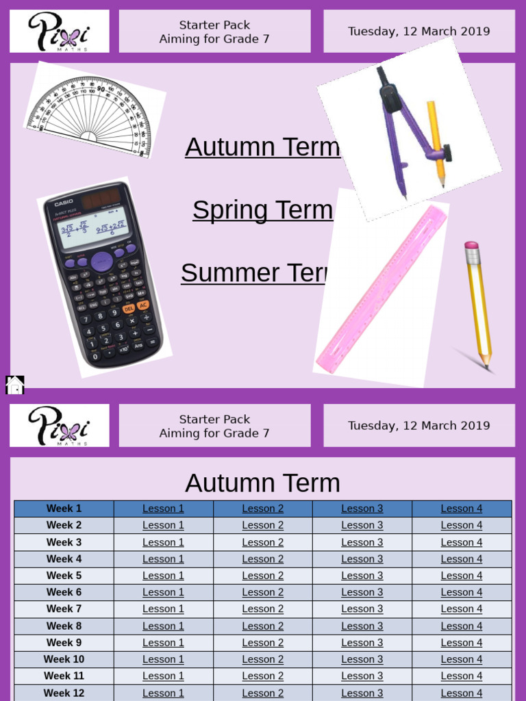 STARTERS Aiming For Grade 7 | PDF | Area | Euclidean Geometry