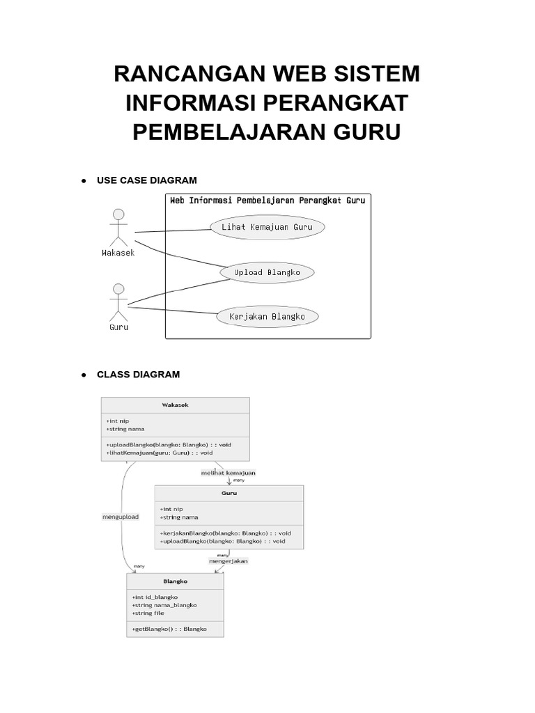 Rancangan Web Sistem Informasi Perangkat Pembelajaran Guru | PDF