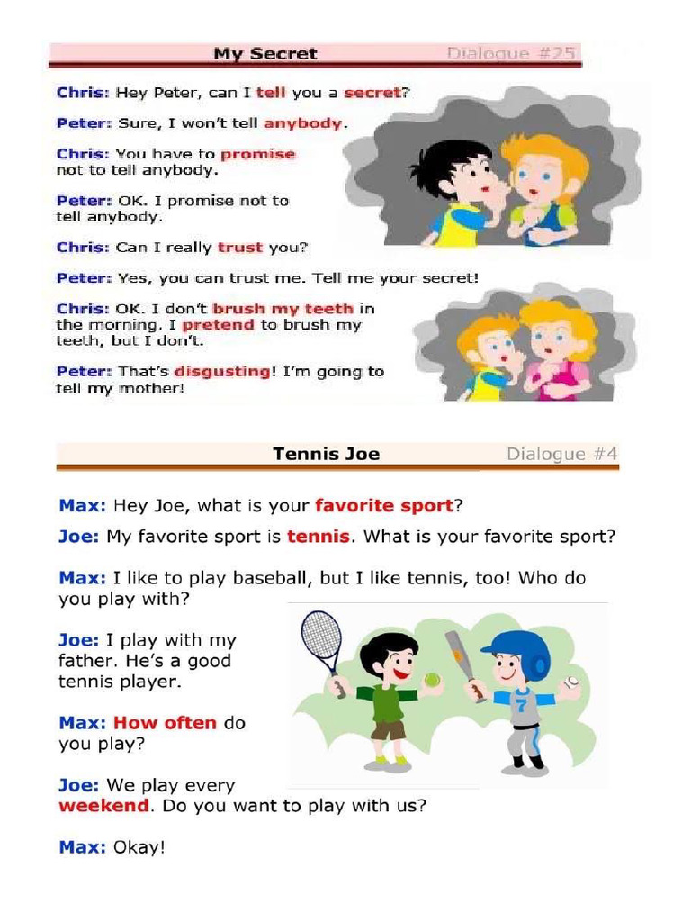 Dialogue For Kids 2 | PDF