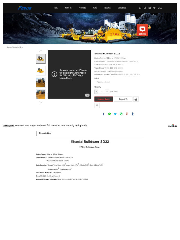 WWW Focus-Bulldozer Com Products Shantui-Sd22 | PDF | Engines | Machines
