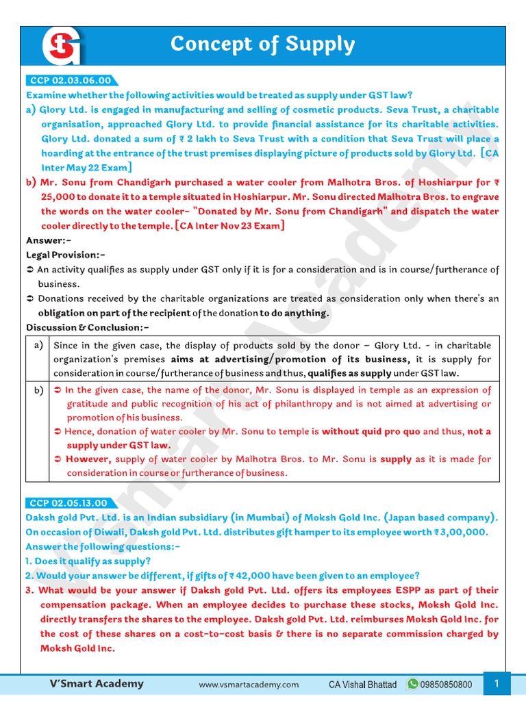 GST Amendments Questions | PDF