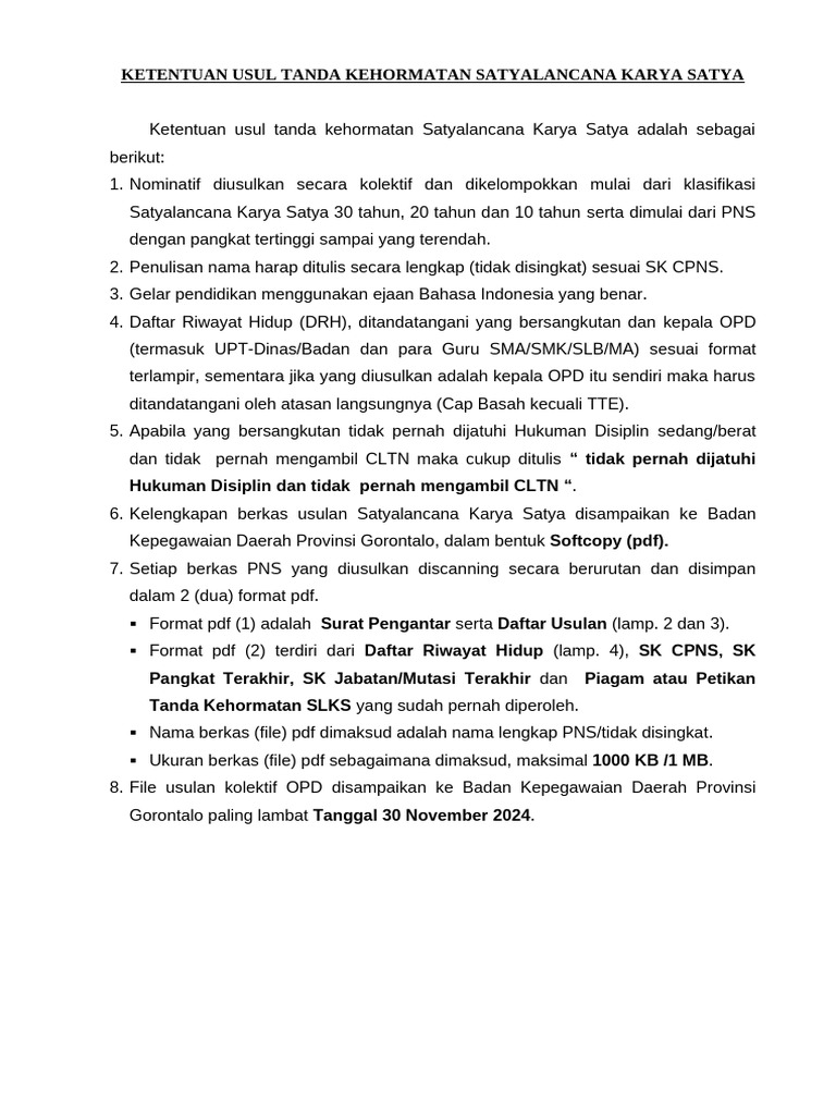 LAMPIRAN SURAT PERMINTAAN USULAN OPD Okta | PDF