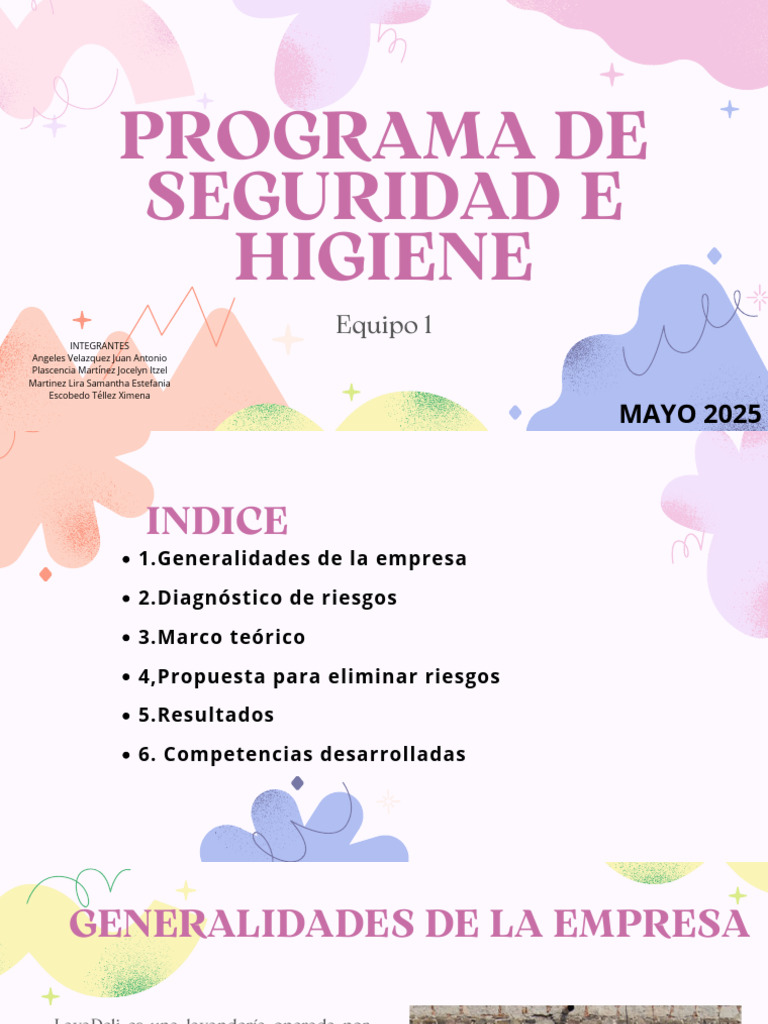 Programa de Seguridad e Higiene-1 | PDF | Seguridad y salud ocupacional | Depresión (estado de ...