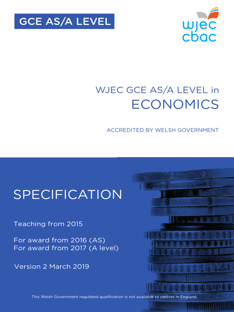 Wjec Gce As A Economics Specification From 2015 | PDF | Labour ...