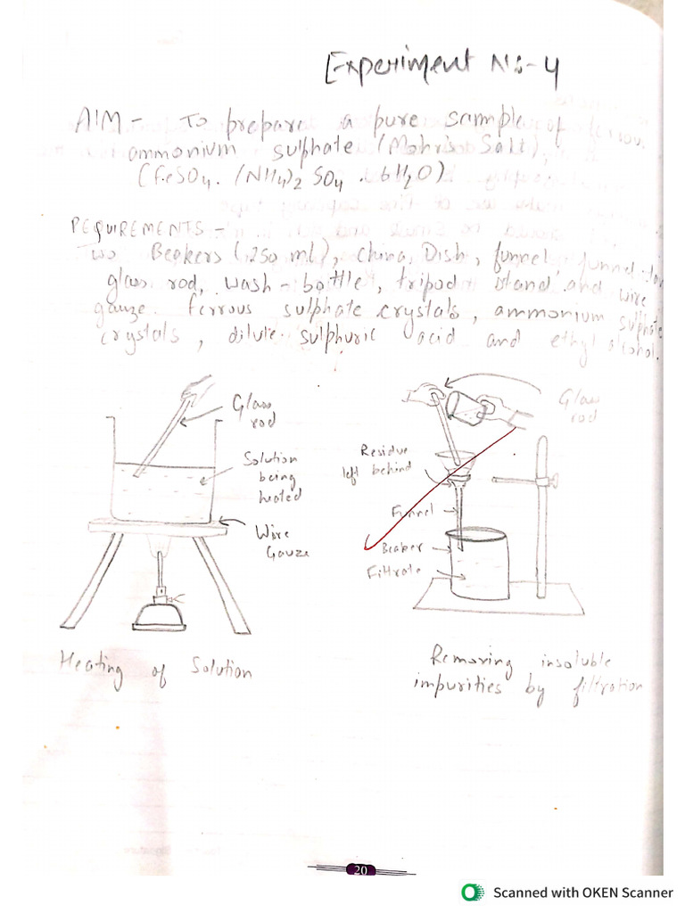 XII Chemistry Experiment 4 & 5 | PDF