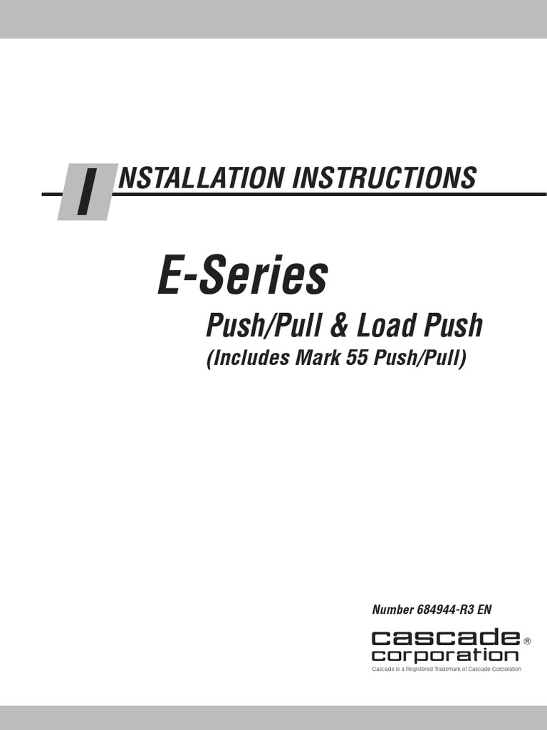 E-Series Push/Pull Installation Guide | PDF | Mechanical Engineering ...