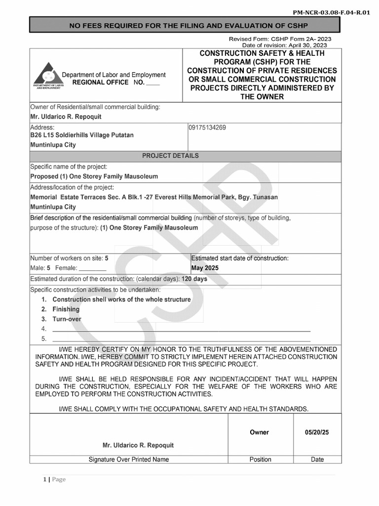 Dole Form | PDF