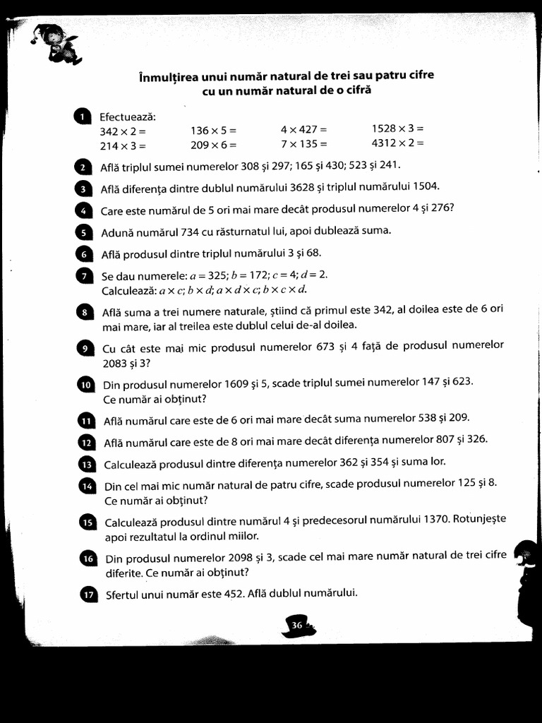 Inmultirea Unui NR de 3 Cifre | PDF