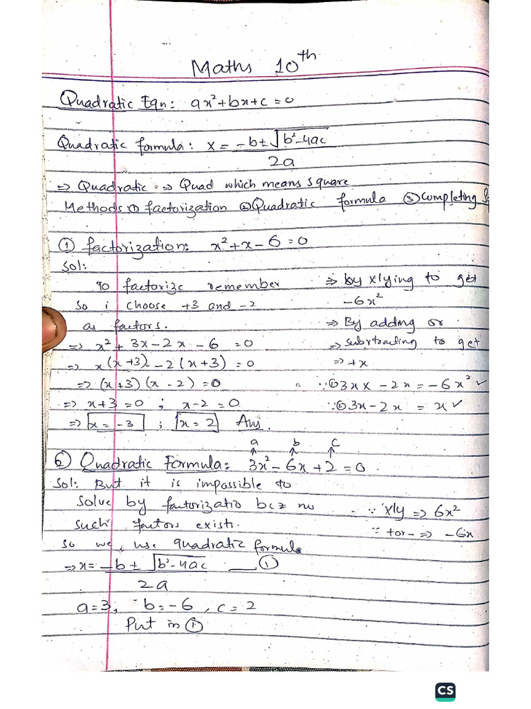 Maths 10th | PDF