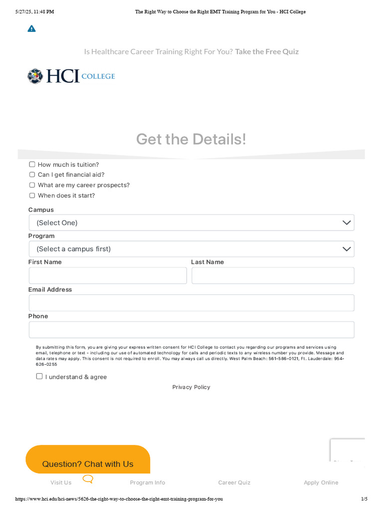 The Right Way To Choose The Right EMT Training Program For You - HCI ...